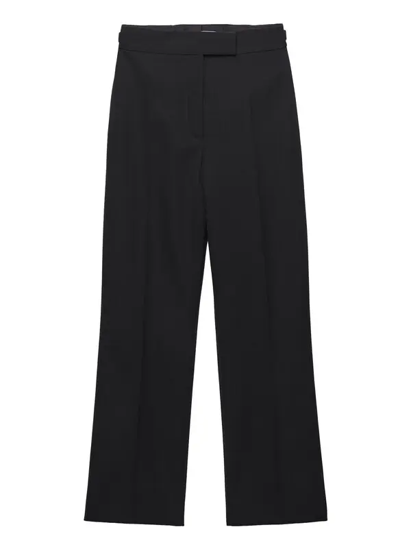 Prada Gabardine Straight Leg Pants - Black