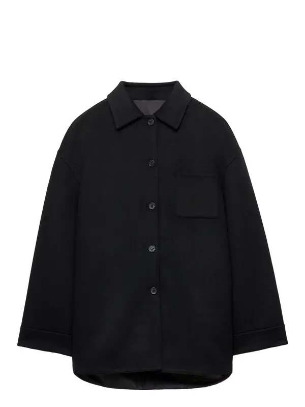 Prada Reversible Double Cashwool And Re-nylon Caban Jacket - Brown