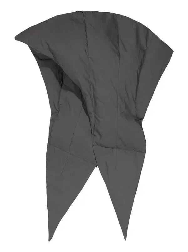 NEW ORCHARD Quilted Hooded Scarf - Grey
