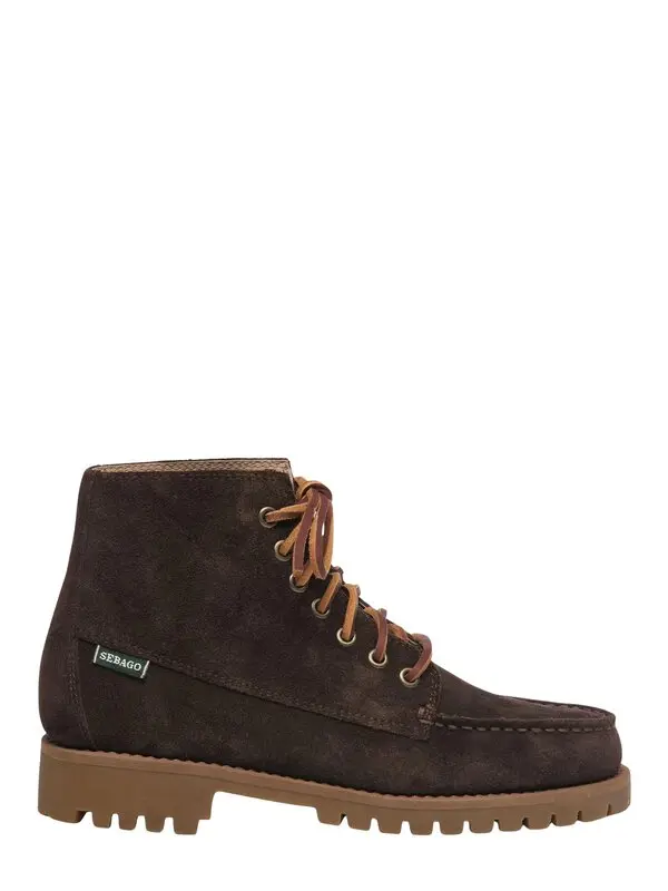 SEBAGO Lace-up Suede Ankle Boots - Brown