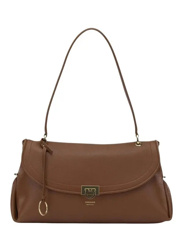 FERRAGAMO Gancini Handbag - Brown