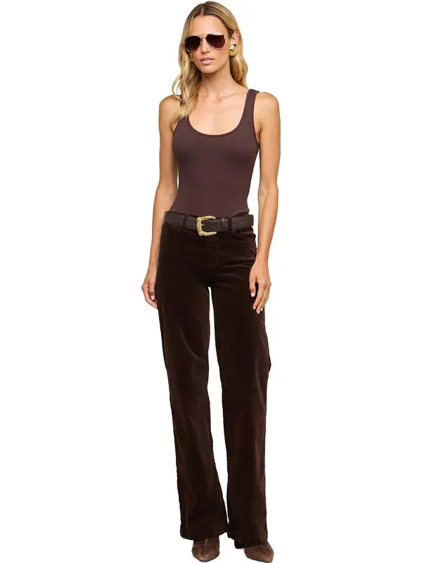 L'Agence Scottie Velvet Jeans - Dark Java