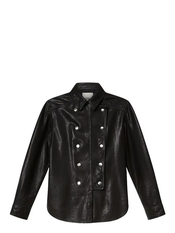 Isabel Marant Étoile Valdy Leather Shirt - Black