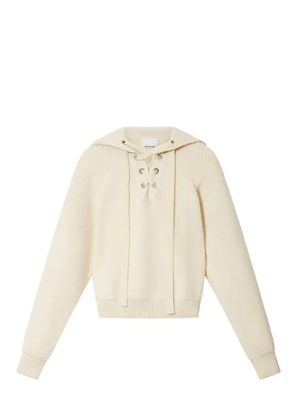 Isabel Marant Étoile Ydali Wool And Alpaca Blend Lace-up Sweater - Ecru