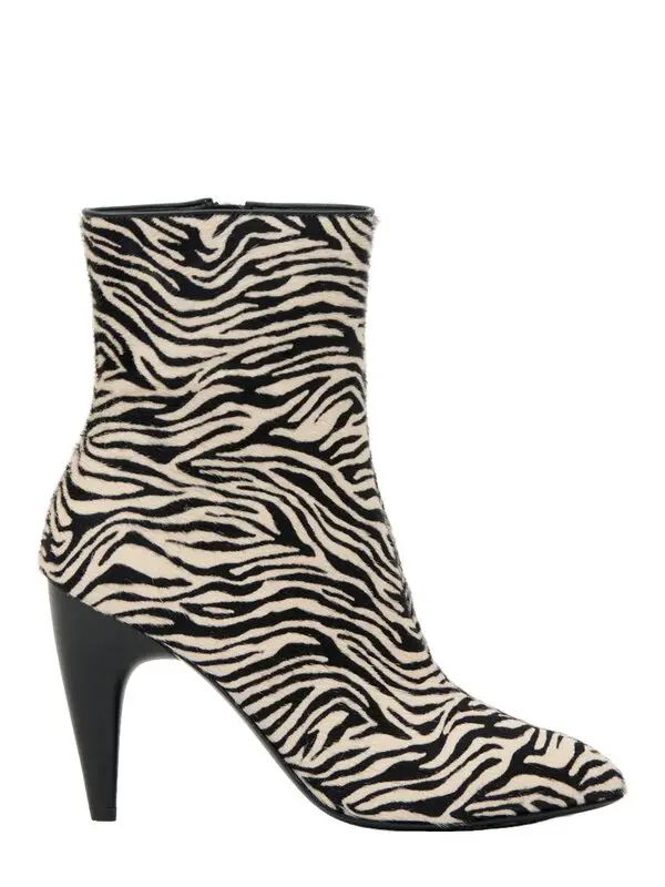 Isabel Marant Étoile Print Cowhide Ankle Boots - Zebra
