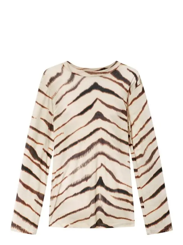 Isabel Marant Étoile Zakane -print Long-sleeve T-shirt - Zebra