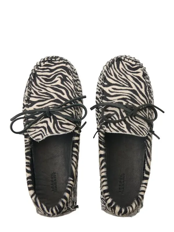 Isabel Marant Étoile Print Pony-effect Leather Loafers - Zebra