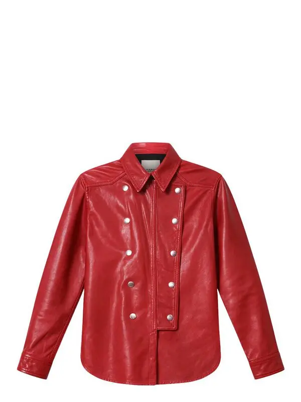 Isabel Marant Étoile Valdy Leather Shirt - Red