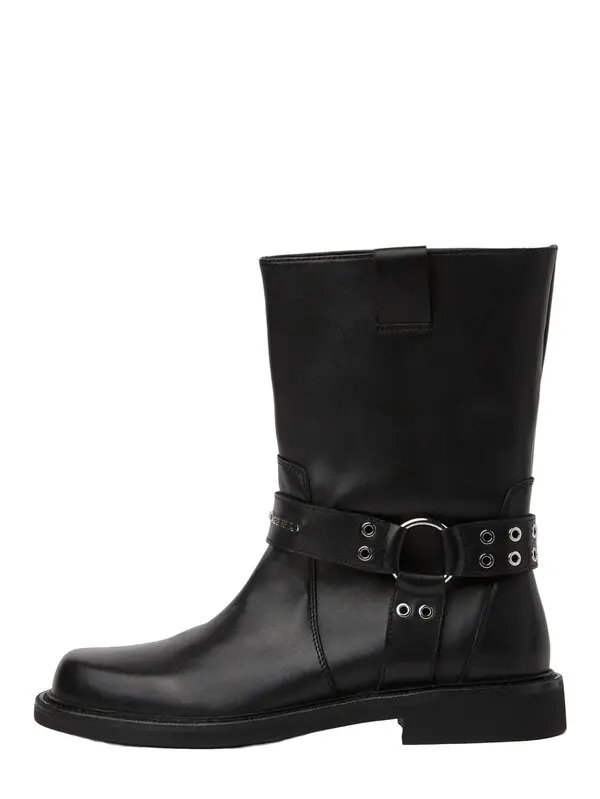 Karl Lagerfeld Sadie Studded Harness Boots - Black