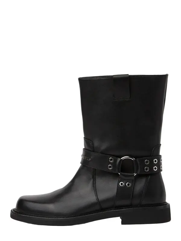 Karl Lagerfeld Sadie Studded Harness Boots - Black