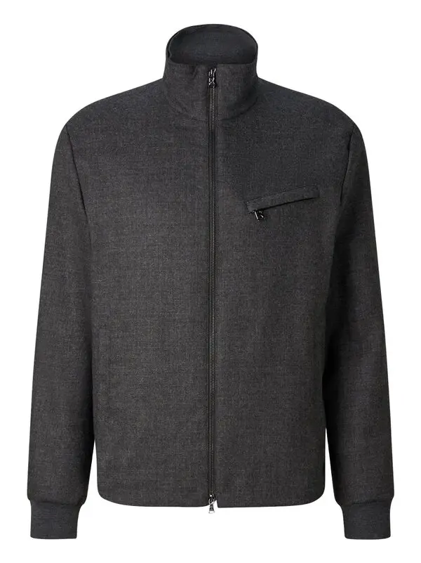 Bogner Milan Virgin Wool Blend Zip-up Jacket - Anthracite