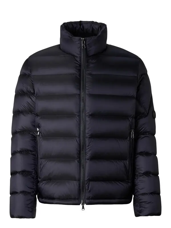 Bogner Hugh Quilted Down Jacket With Stand Collar - Navy