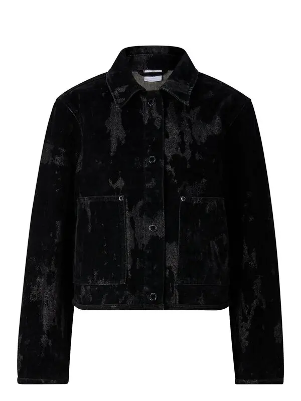 Bogner Lore Velvet Trim Denim Jacket - Black
