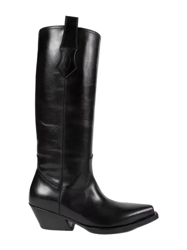 ANN DEMEULEMEESTER Pointed-toe Leather Boots - Black