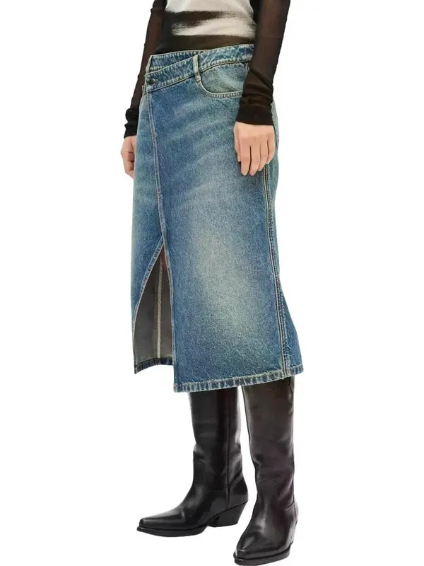 ANN DEMEULEMEESTER Pauline Midi Skirt - Blue