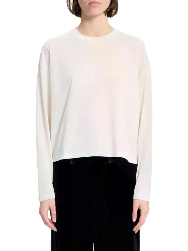 ANN DEMEULEMEESTER Graphic Print Long Sleeve T-shirt - Neutrals