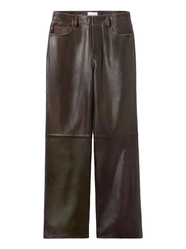 Claudie Pierlot Leather Trousers - Brown