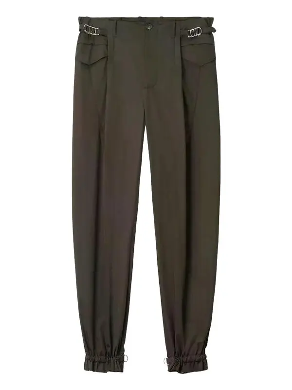 KIKO KOSTADINOV Buckle-detail Ruffled-cuff Trousers - Brown