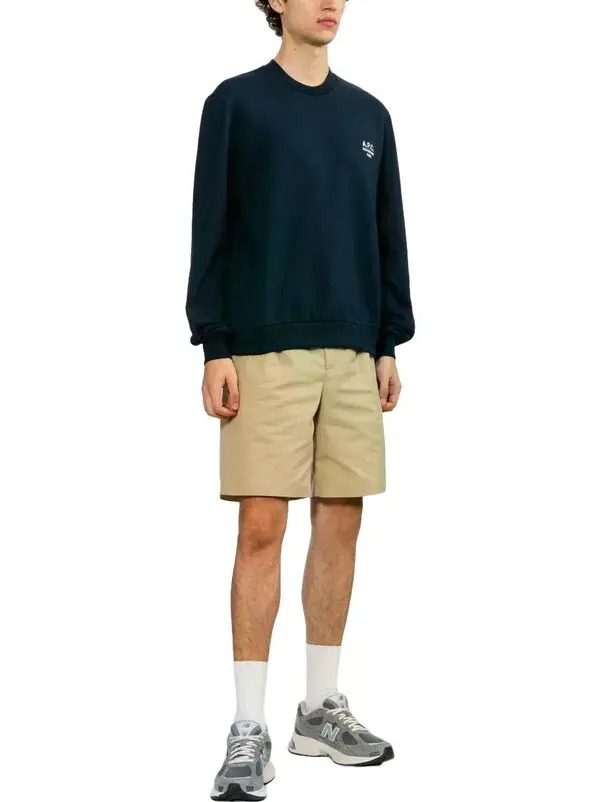 A.p.c. Logo-embroidered Sweatshirt - Blue