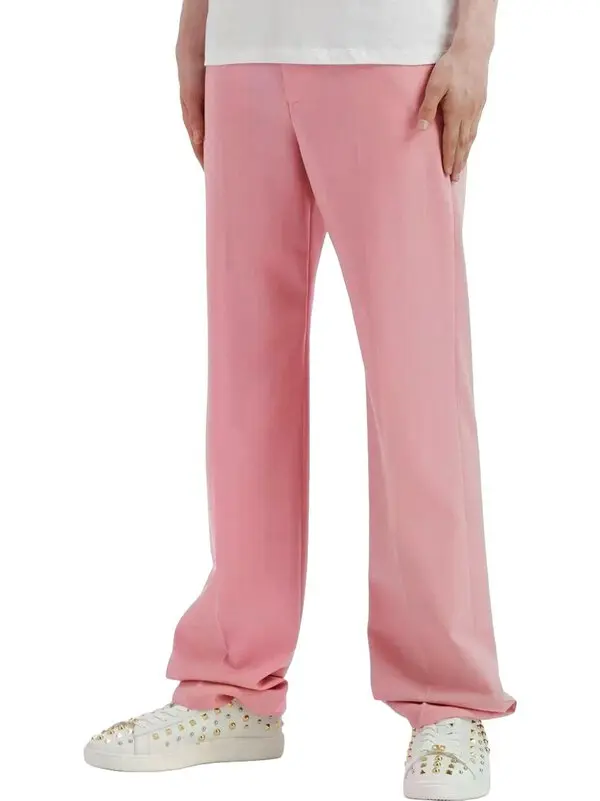 Valentino Garavani Wool Trousers With Detachable Stirrups - Pink