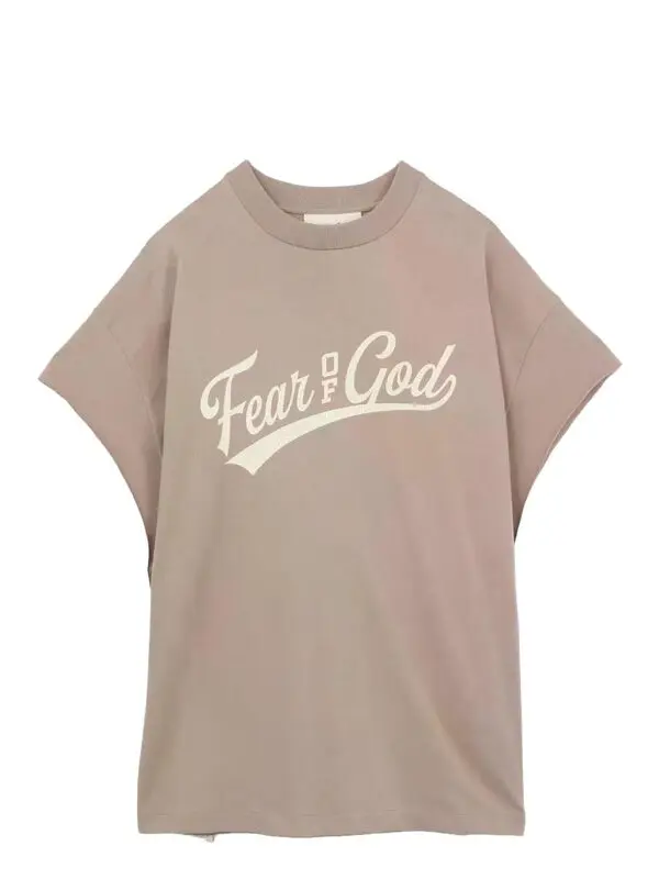 ESSENTIALS Logo-print Short-sleeve T-shirt - Neutrals