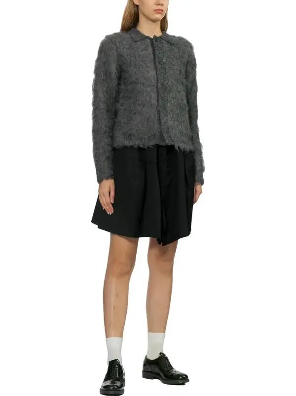 Toga Shaggy-knit Cardigan - Grey
