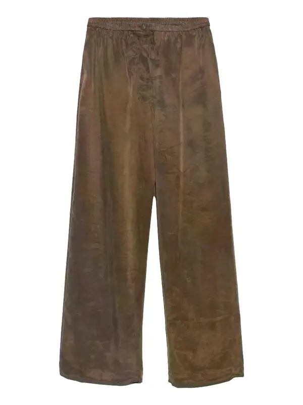 Bimba Y Lola Dark Olive Flowy Jogger Pants - Green