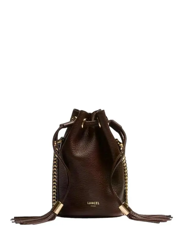 LANCEL Chain-link Bucket Bag - Brown