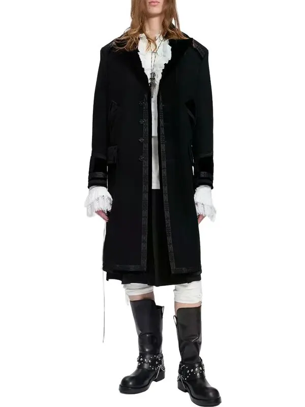 ANN DEMEULEMEESTER Ruffled Lace-trim T-shirt - Neutrals