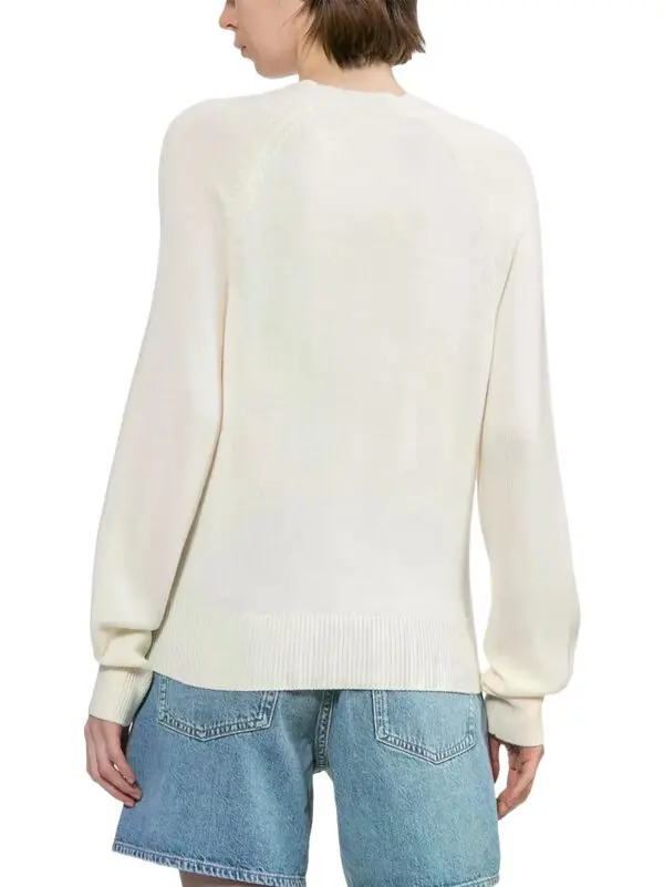 A.p.c. Ivory Crew Neck Cable-knit Sweater - Neutrals