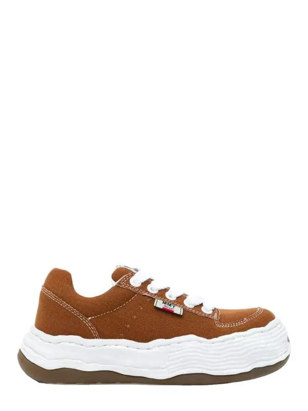 Mihara Yasuhiro Paneled Lace-up Sneakers - Brown