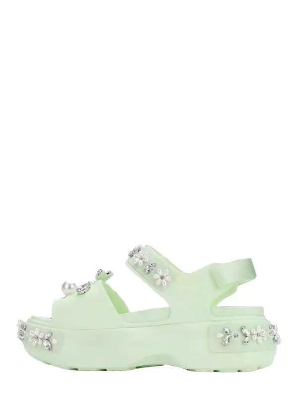 CROCS Simone Rocha X Soho Platform Sandals With Embellishments - Green