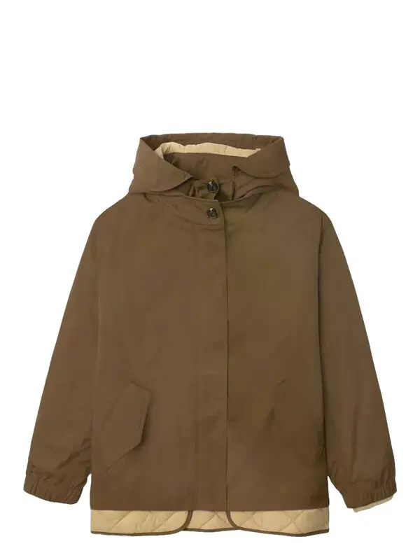 Rag & Bone Hooded Quilted Trim Jacket - Brown