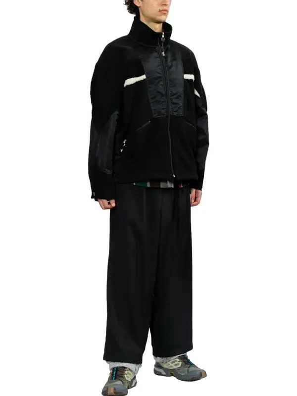 Toga Panelled High-neck Jacket - Black