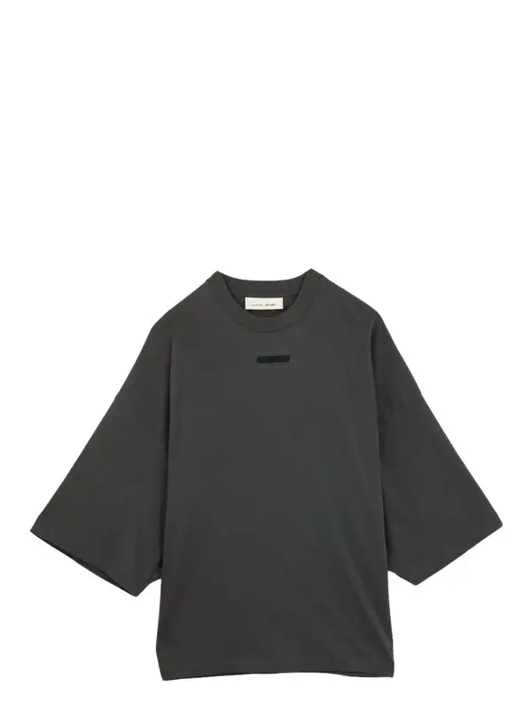 ESSENTIALS Logo-patch T-shirt - Grey