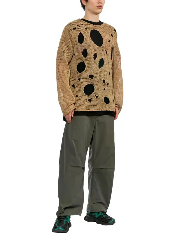 Comme Des Garçons Openwork Sweater - Neutrals