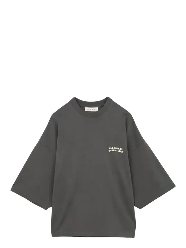 ESSENTIALS Logo-print Short-sleeve T-shirt - Grey