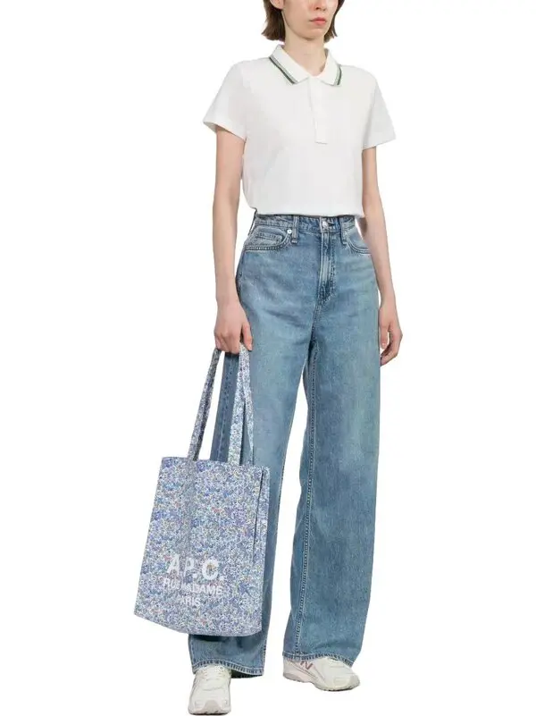 A.p.c. Floral Print Tote Bag - Blue