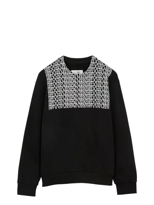 MAISON MARGIELA Logo-print Sweatshirt - Black