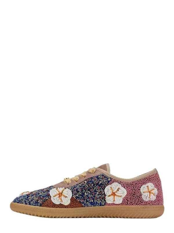 Valentino Garavani Embellished Leather Trainers - Blue