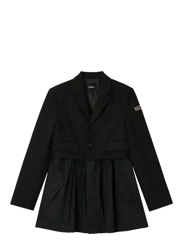 We11Done Drawstring-waist Panelled Blazer - Black