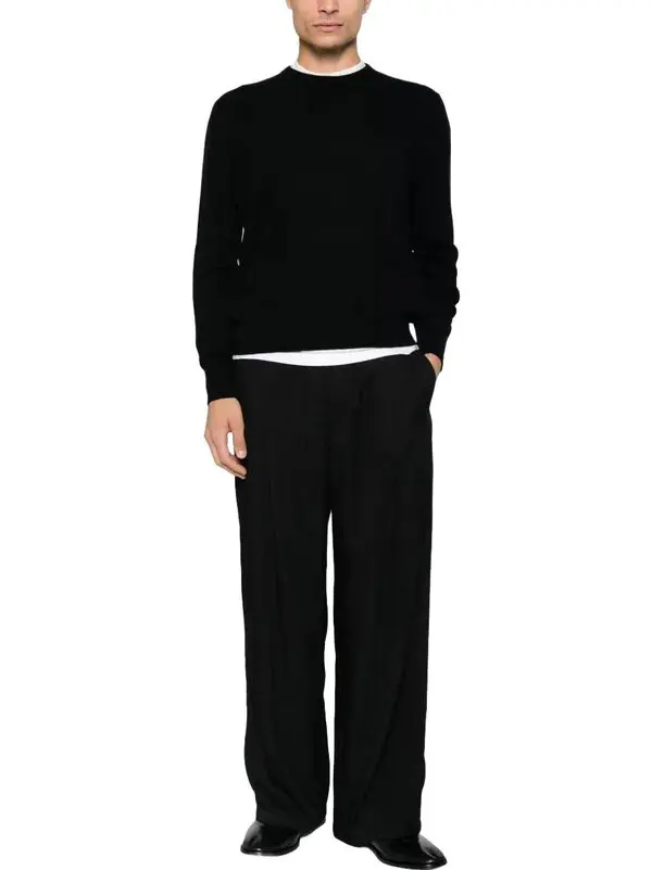 ENTIRE STUDIOS Crew Neck Long Sleeve Sweater - Black