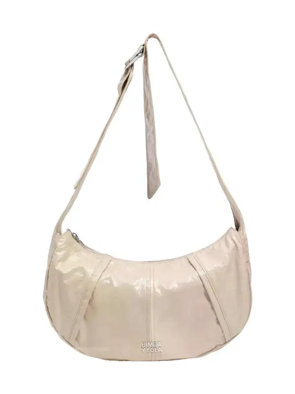 Bimba Y Lola Medium Shiny Moon Bag - Neutrals