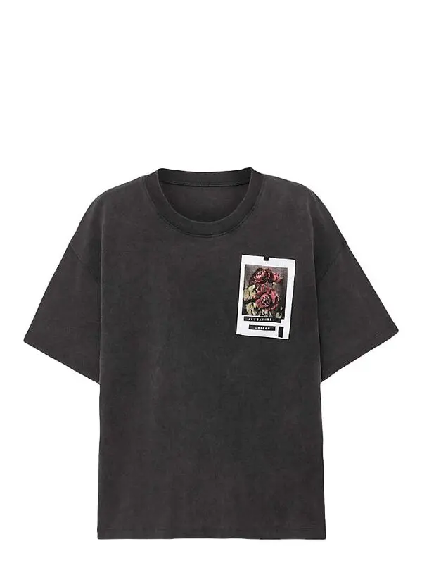 ALLSAINTS London City Graphic-print Cotton T-shirt Xxl - Washed Black
