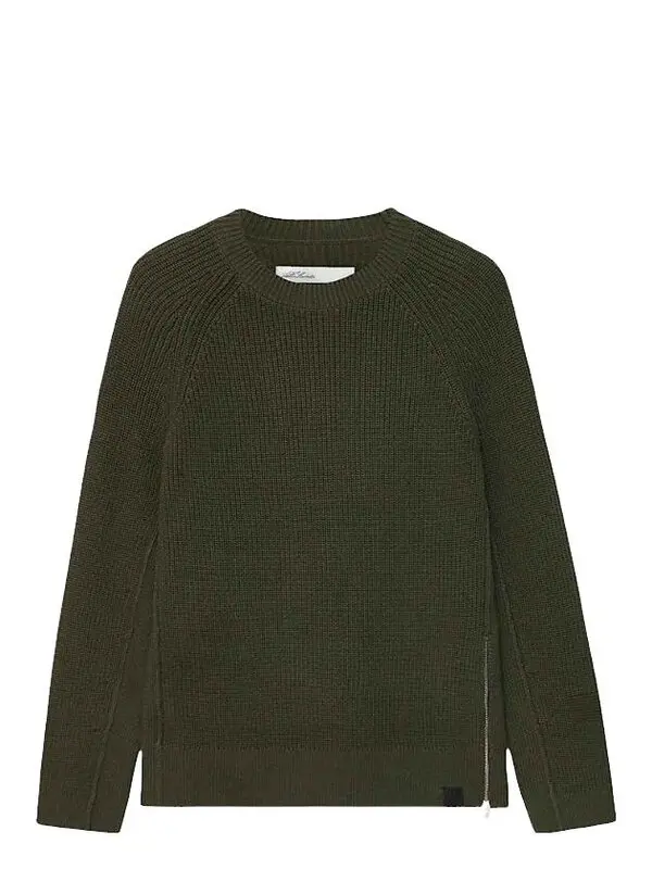 ALLSAINTS Kit Crewneck Cotton Jumper - Dark Khaki Gre