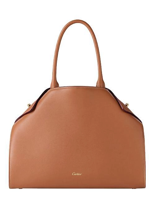 Cartier Small Leather Tote Bag - Caramel