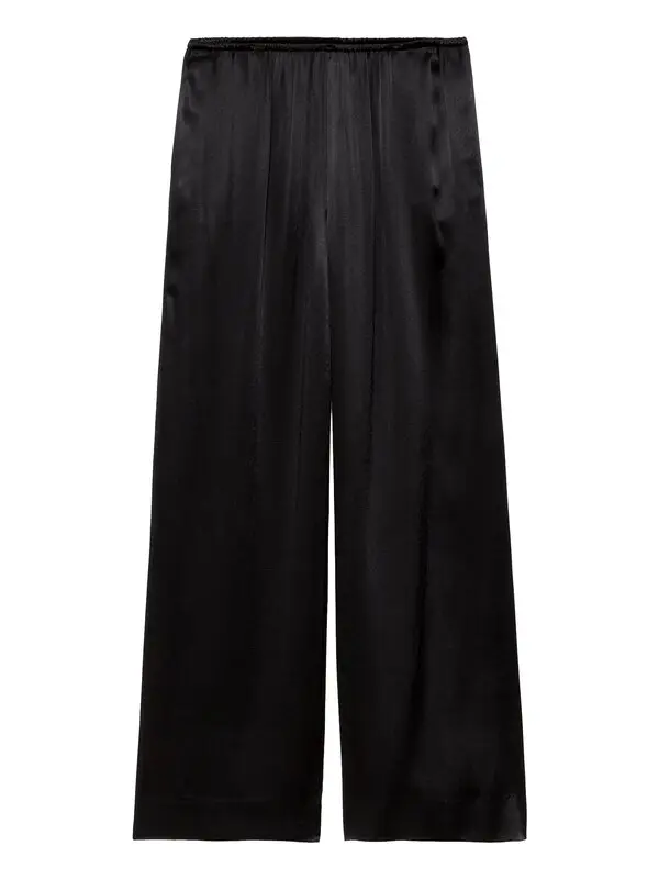 ALLSAINTS Lycia Crepe Wide-leg Pants - Black