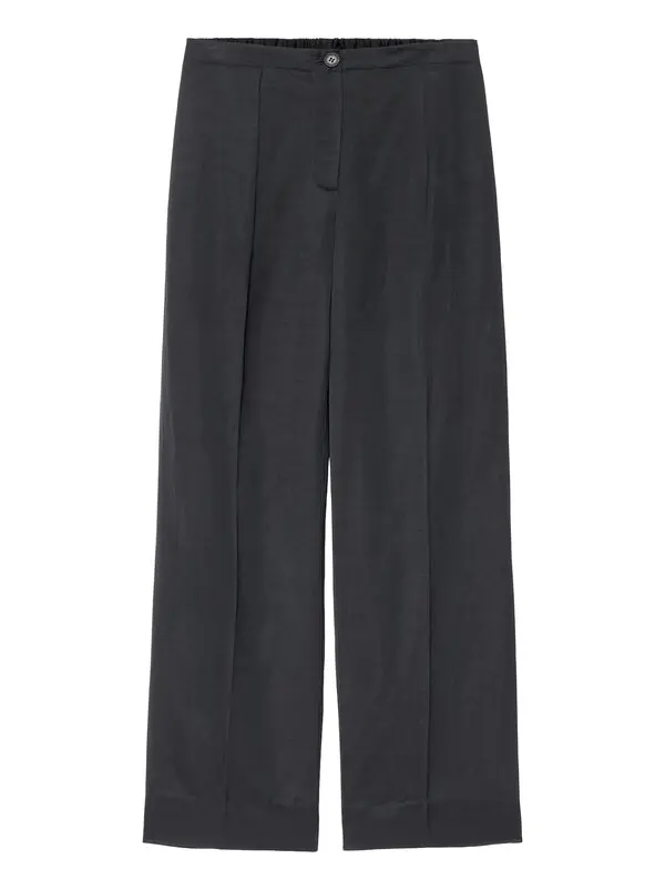 ALLSAINTS Leonie Mid-rise Satin Wide-leg Pants - Blue