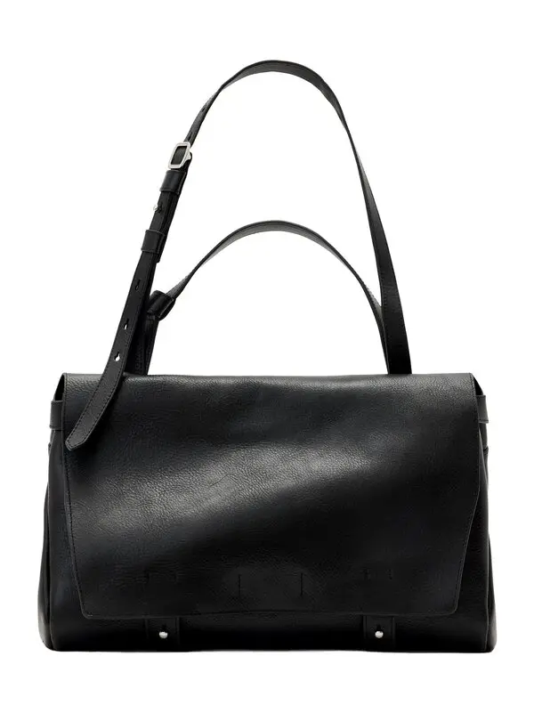 ALLSAINTS Joan Medium Leather Satchel - Black