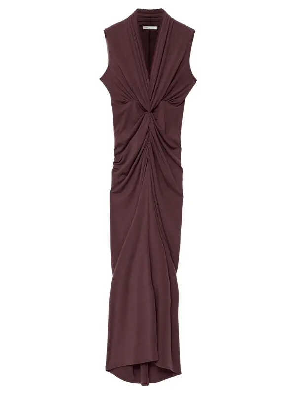 ALLSAINTS Dariya Draped Jersey Maxi Dress - Red